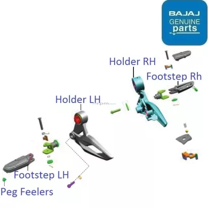 Bajaj Pulsar P150 (Single Disc, 2022-23): Footstep