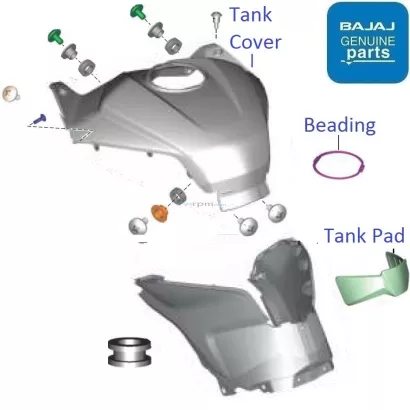 Bajaj Pulsar RS200 (BS6, April-Sept 2020): Tank Cover
