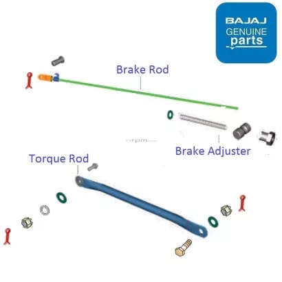 Bajaj V15: Rear Brake Rod