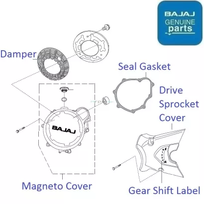 Bajaj XCD 135: Magneto Cover